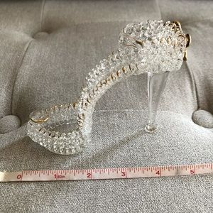 Art | Brand New Stiletto High Heel Shoe Gold Details Crystal Glass ...